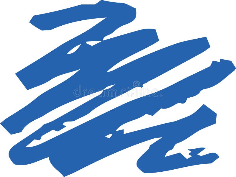 Blue Doodles Written with Rough Lines Stock Illustration - Illustration ...