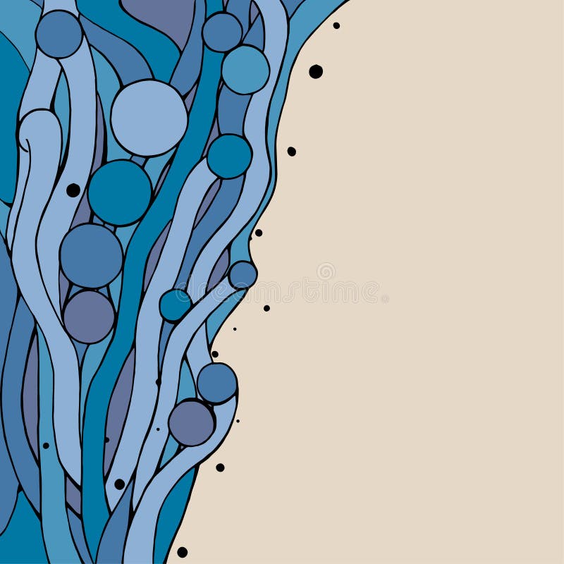 Blue doodling background stock vector. Illustration of creative - 55570744