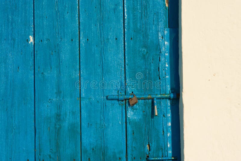 Blue door stock image. Image of simple, residential, weathered - 27004841