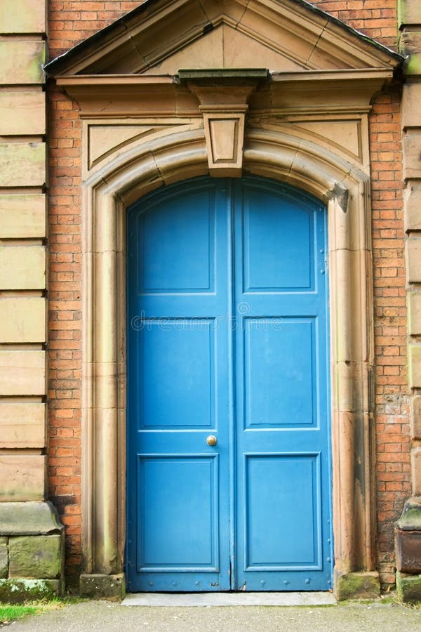 Blue door stock image. Image of grimy, wooden, church - 3105089