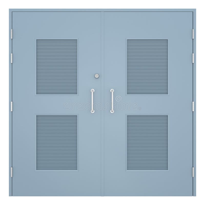 Blue Door Logo Design Template Isolated on White Background. Twin Door ...