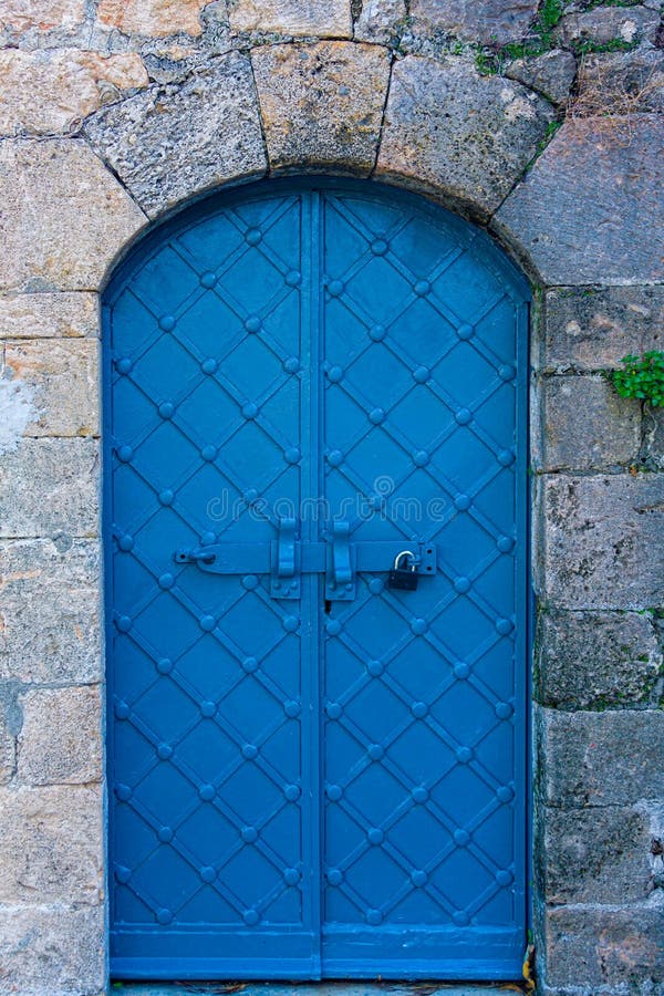 Blue door in Haifa stock image. Image of painted, blue - 96890097