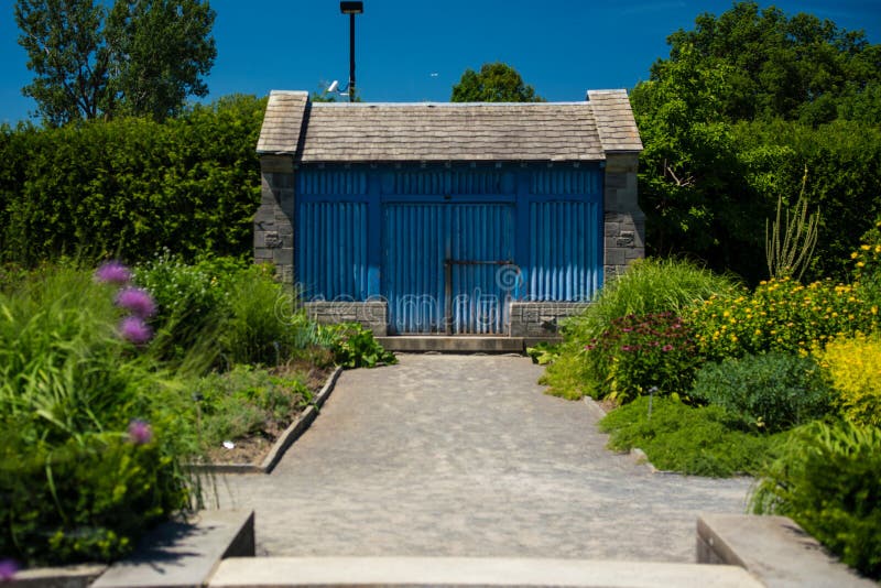 Old shack in the garden stock photo. Image of leaves - 23115378