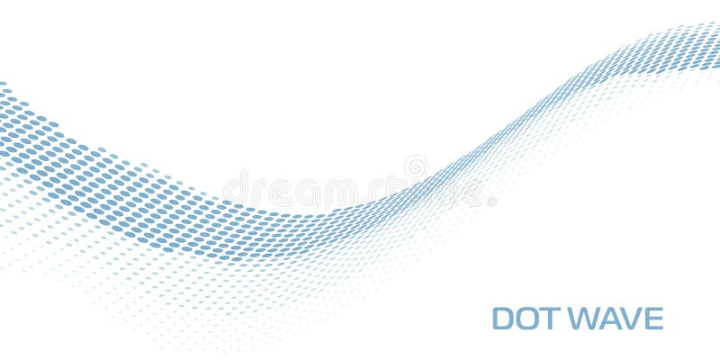 Blue Dot Wave. Simple Vector Graphics Stock Vector - Illustration of ...