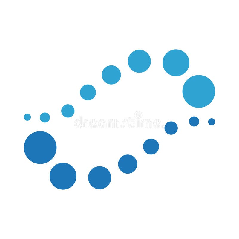 Blue Dots Abstract Figure Isolated White Background Stock Vector ...