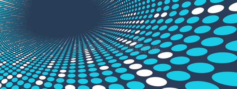 Blue Dots in 3D Perspective Vector Abstract Background, Multimedia ...