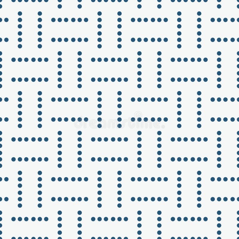 Blue Dots in Horizontal and Vertical Rows Alternate. Stock Illustration ...