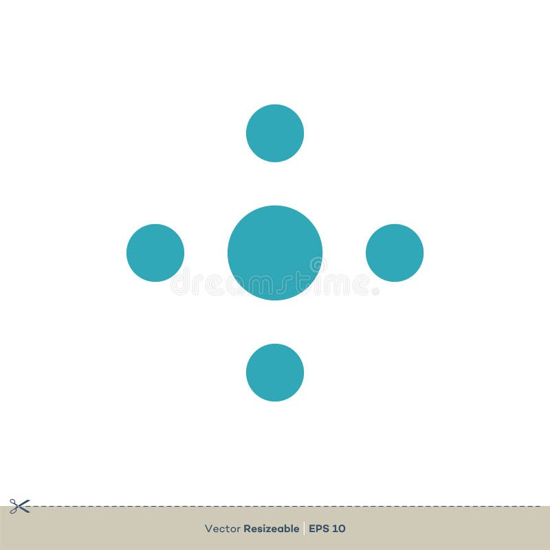 Blue Dots Icon Vector Logo Template. Vector Eps 10 Stock Vector ...