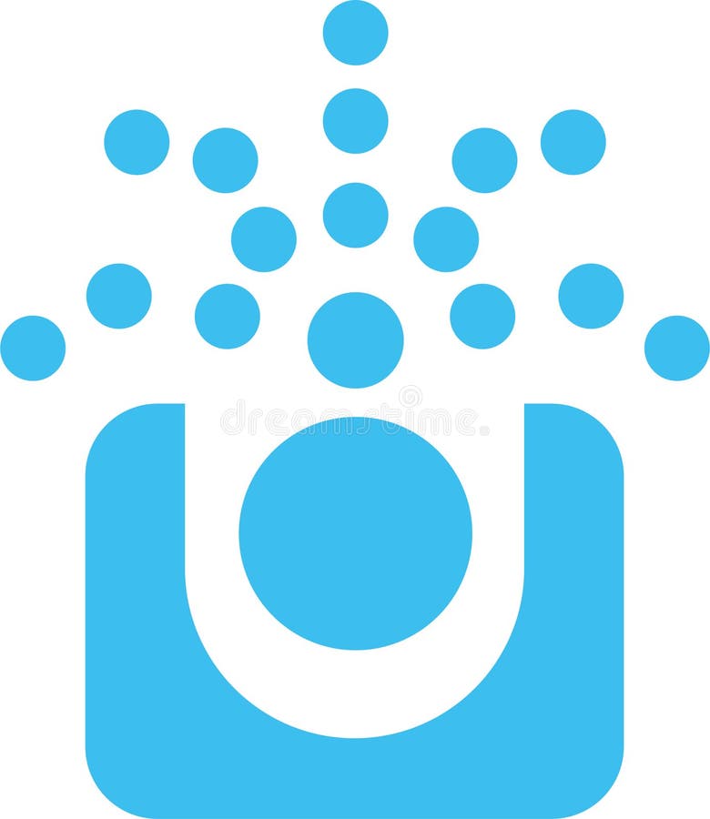 Blue dots logo stock illustration. Illustration of blue - 14525794