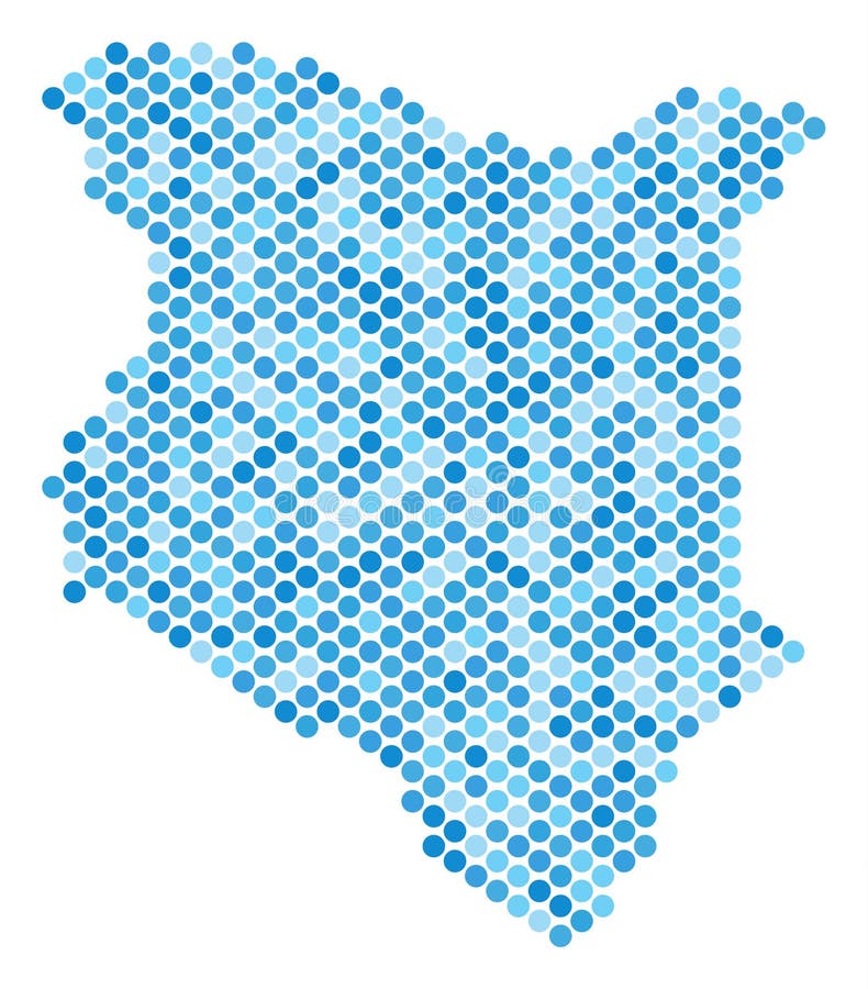 Blue Map of Kenya Administrative Divisions with Travel Infographic ...