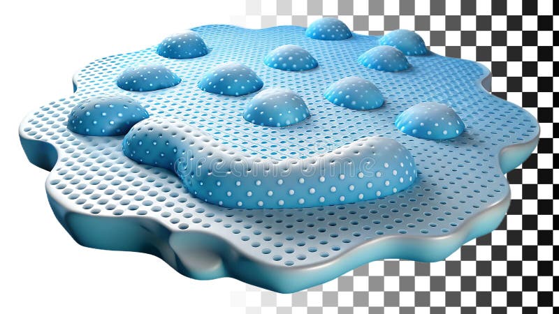 Blue Dotted Pad, Textured Surface, Bumpy Material, and Tactile Element ...