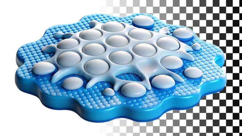 Blue Dotted Pad, Textured Surface, Bumpy Material, and Tactile Element ...