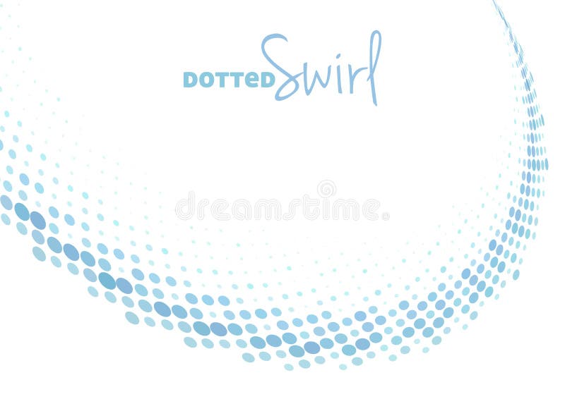 Blue Dotted Swirlt. Simple Vector Graphics Stock Vector - Illustration ...