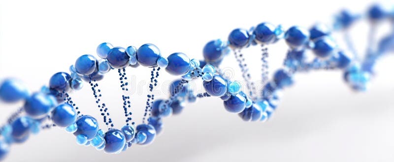The Blue Double Helix Representing Genetic Information and Molecular ...