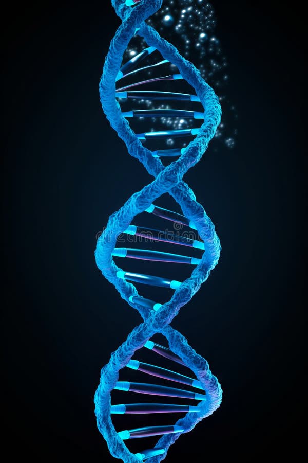 Double - Stranded Structure of Human Cell is Shown. Generative AI Stock ...