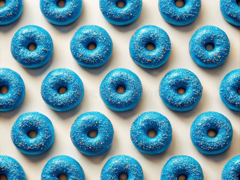 Blue Doughnut Pattern a Conceptual Exploration of Texture Color and ...