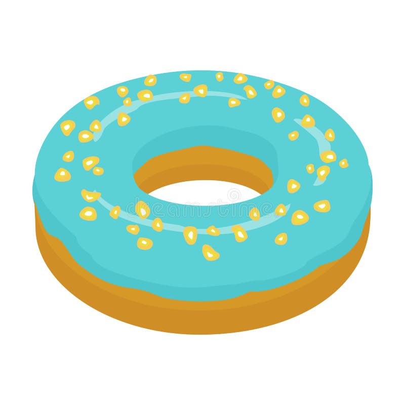 Sweet Donut Cartoon Vector Set Icon. Isolated Icon Chocolate And Cream ...