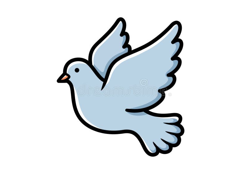 Confirmation dove clipart stock vector. Illustration of cartoon - 372684733