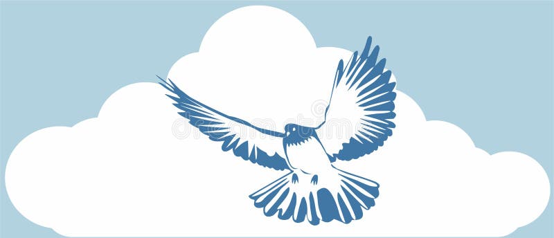 Blue dove stock illustration. Illustration of beautiful - 41376006