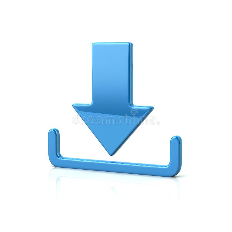 Blue download stock vector. Illustration of bright, click - 21313054