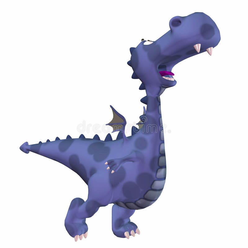 Blue Dragon Cartoon stock illustration. Illustration of cartoon - 3937638