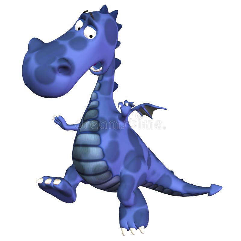Blue Dragon Cartoon stock illustration. Illustration of cartoon - 3937638