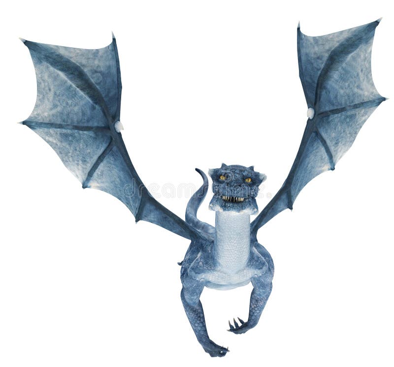 Blue dragon flying stock illustration. Illustration of fairy - 28695260