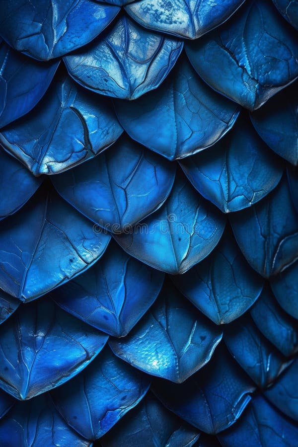 Blue Dragon Scale Pattern Close-up - Luxury Background Texture for ...