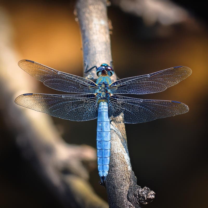 Blue Dragonfly, AI Generated Stock Illustration - Illustration of ...