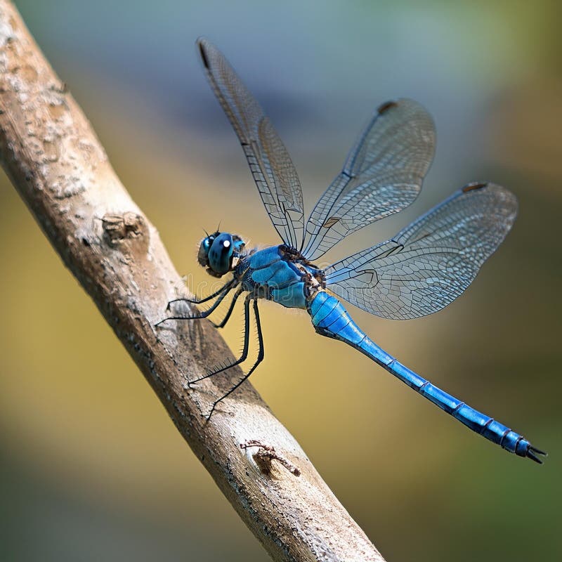 Blue Dragonfly, AI Generated Stock Illustration - Illustration of blue ...