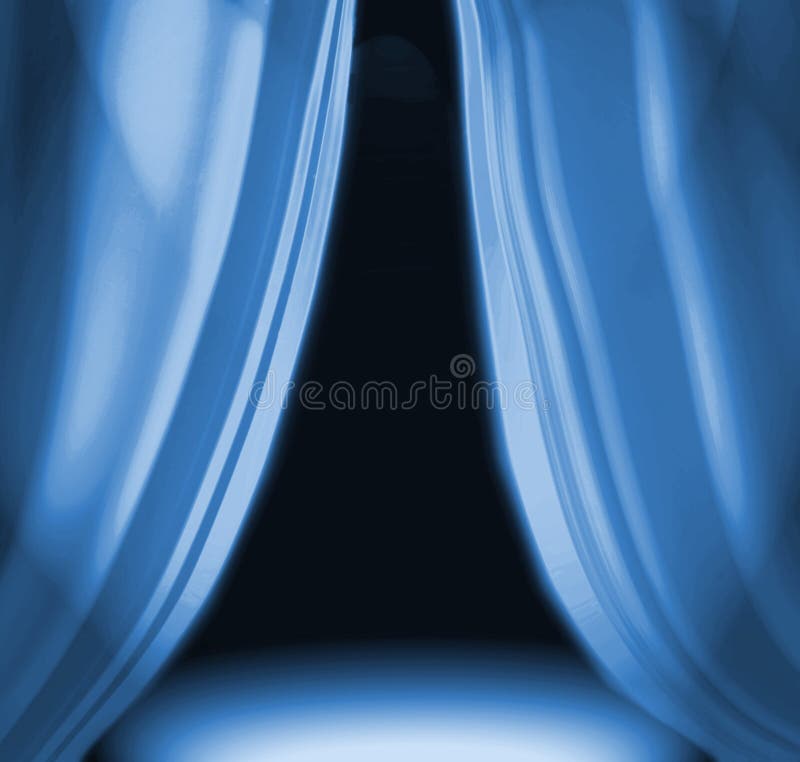 Satin Blue Drapes Fabric stock illustration. Illustration of background ...