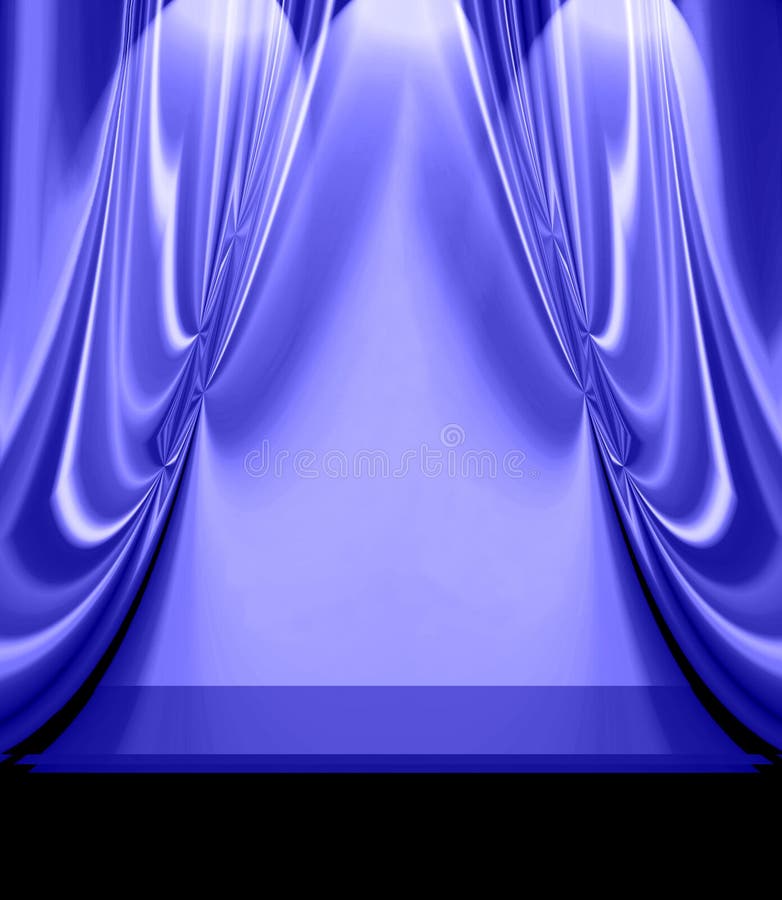 Blue Damask Drape Background Stock Illustration - Illustration of dark ...