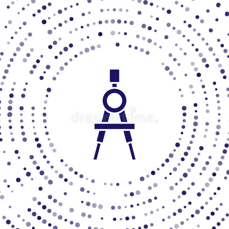 Blue Drawing Compass Icon Isolated on White Background. Compasses Sign ...