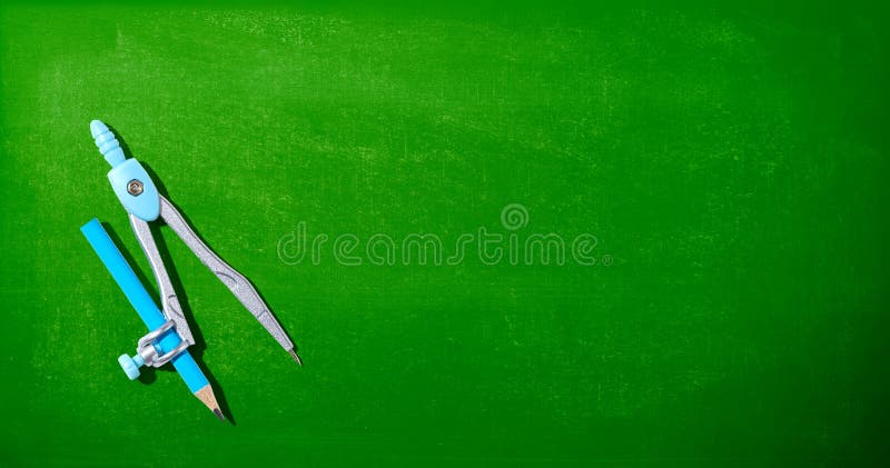 Blue drawing compass stock photo. Image of back, flatlay - 177876090