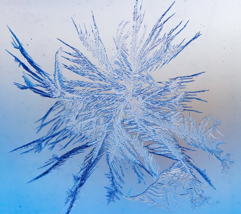 Blue Drawings on the Glass in the Frost Stock Image - Image of drawing ...