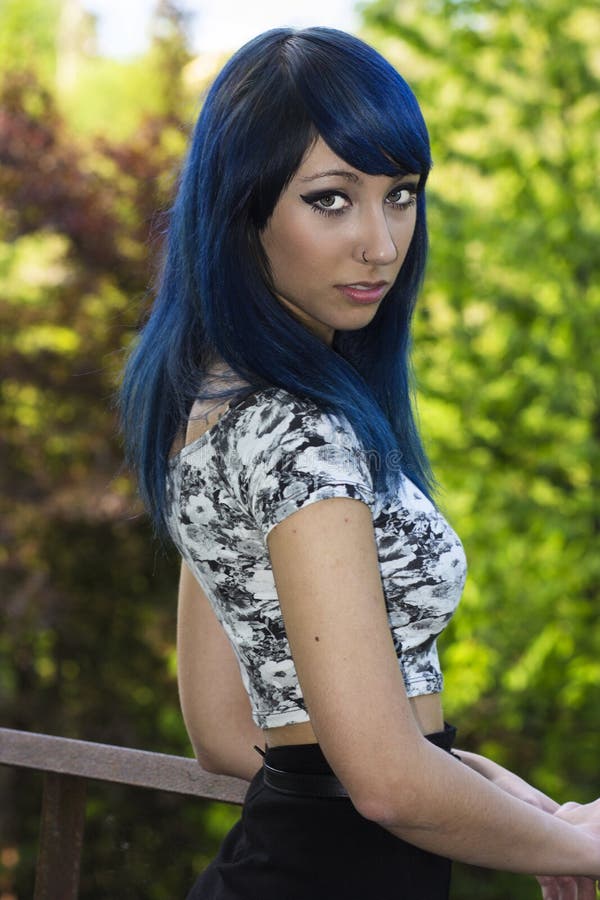 Blue Dream stock image. Image of lady, model, nature - 41967153