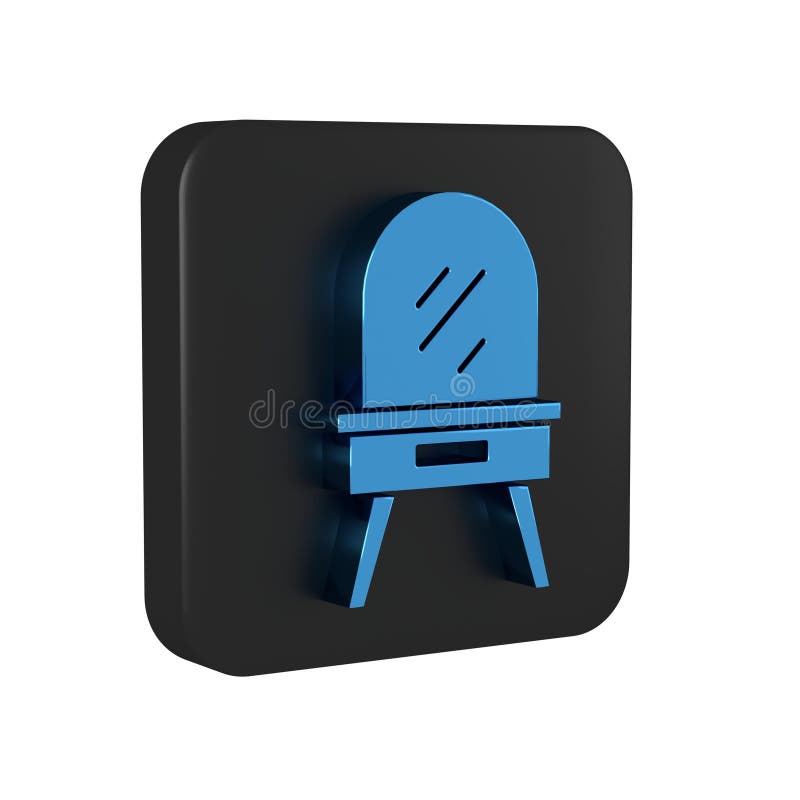 Blue Dressing Table Icon Isolated on Transparent Background. Black ...