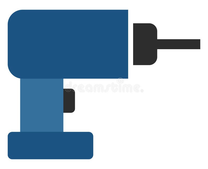 Blue Drill Press Vector Illustration Stock Vector - Illustration of ...