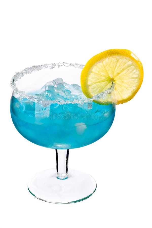 Blue Drink with Ice and Lemon Stock Photo - Image of nature, multi ...