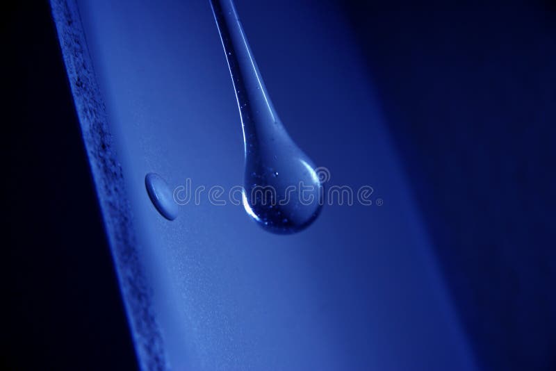 Blue drip stock photo. Image of gloss, alone, drop, shine - 5661770