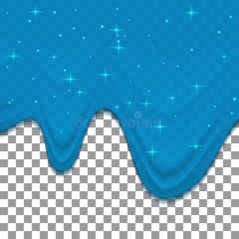 Blue Dripping Slime on Transparent Background Stock Vector ...