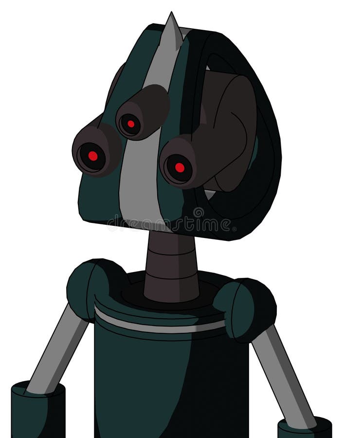 Blue Droid with Droid Head and Three-Eyed and Spike Tip Stock ...