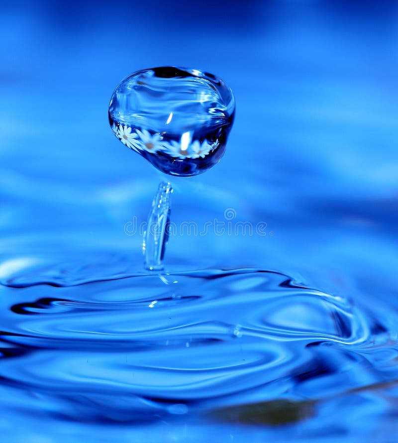 Blue Drop of Liquid from Glass Dropper Stock Image - Image of isolated ...
