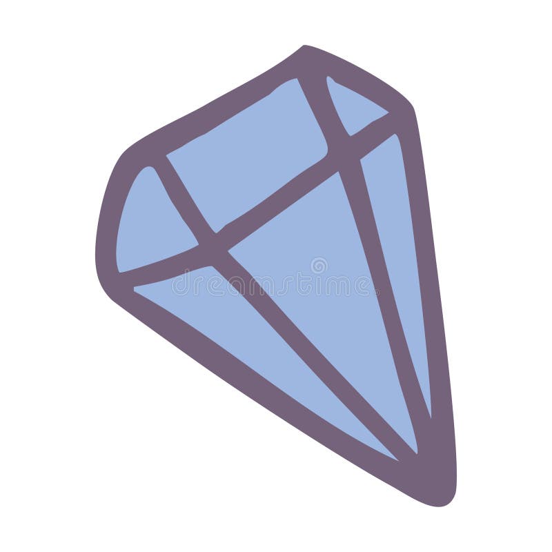 Blue Drop-cut Crystal Gem. Vector Stock Vector - Illustration of sleek ...