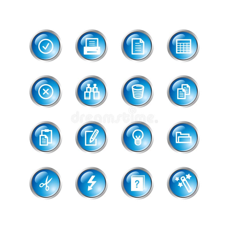 Blue drop document icons stock vector. Illustration of pictogram - 3501023
