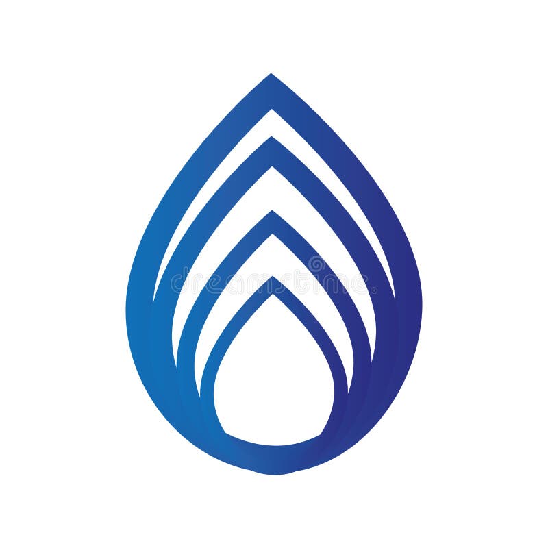 Blue drop emblem icon stock vector. Illustration of vector - 88360455