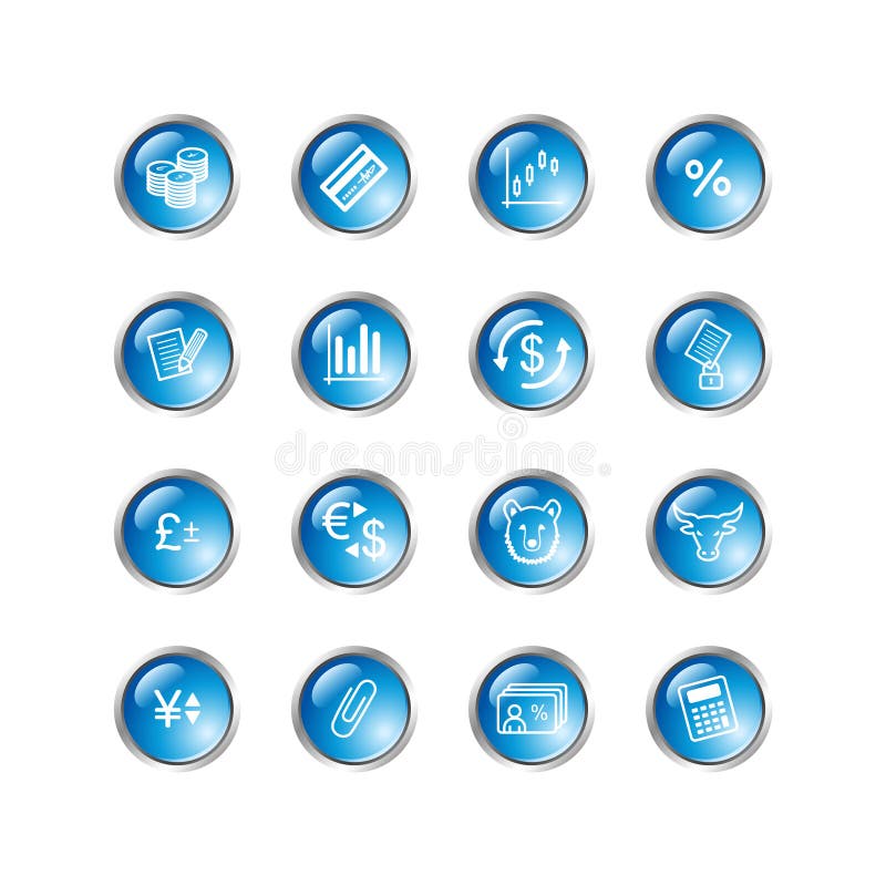 Blue drop finance icons stock vector. Illustration of diagram - 3501040