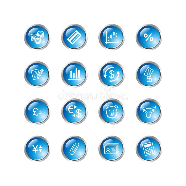 Blue drop finance icons stock vector. Illustration of diagram - 3501040