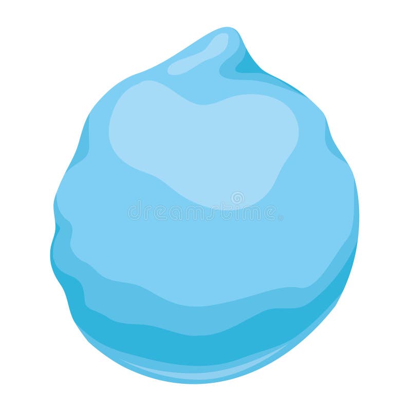 Blue Drop with Irregular Shape in Cartoon Style, Vector Illustration ...