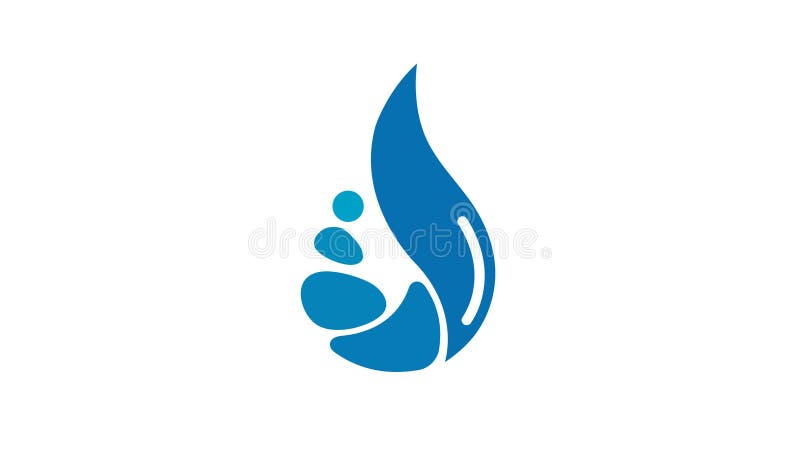 Blue Drop Logo Symbol Design Stock Vector - Illustration of nature ...